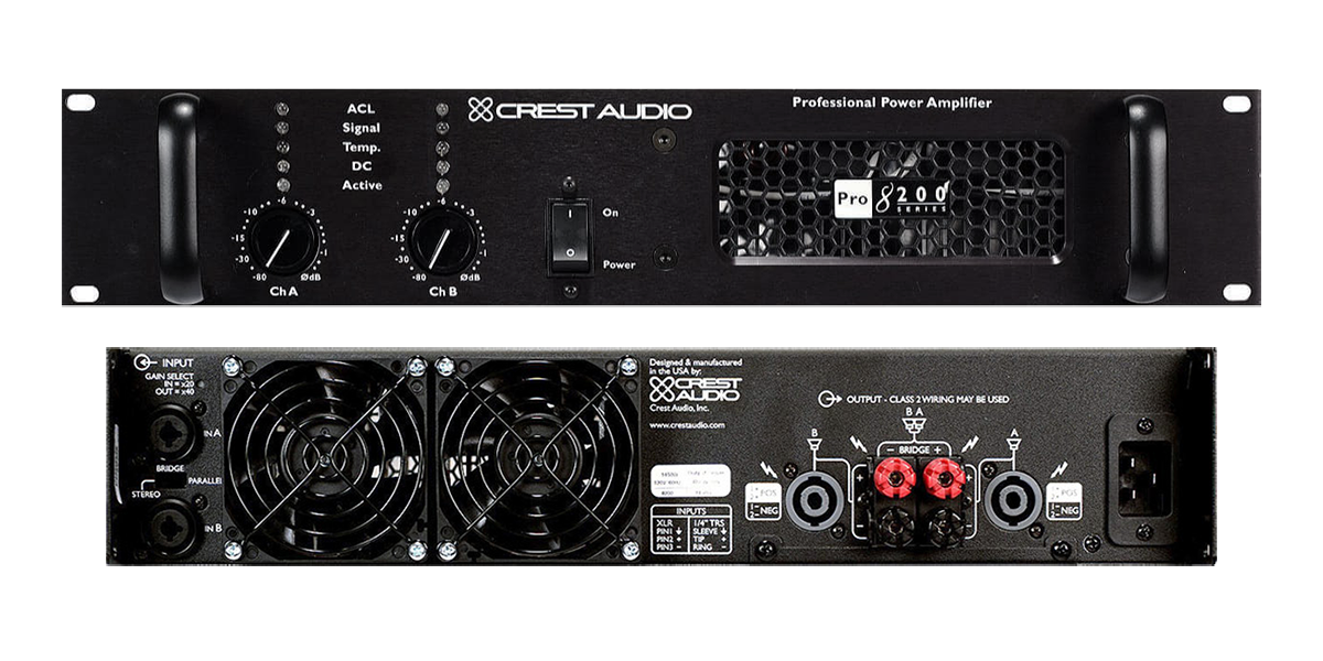 Crest Audio Pro 8200 – Stereo 1450w Amplifier – Online Catalog
